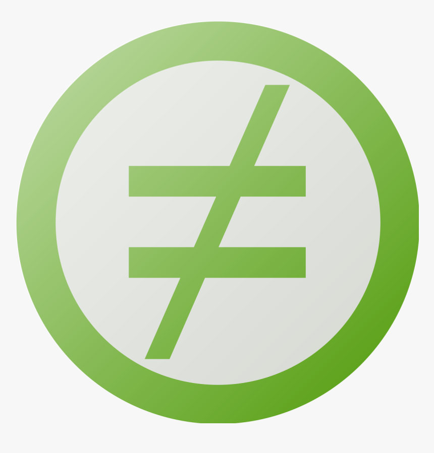 Green Not Equal Sign Logo, HD Png Download , Transparent Png Image ...