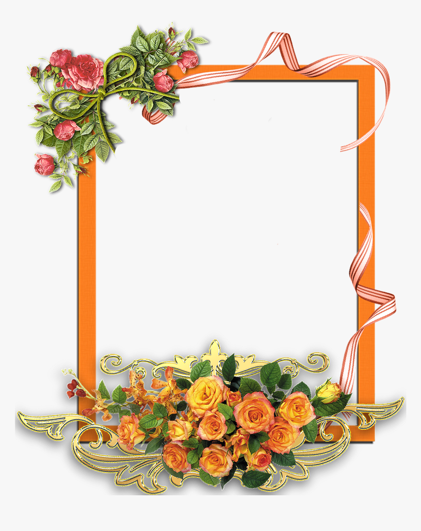 Pin By Mario On Dekoracje - Birthday Flower Frame Png, Transparent Png ...