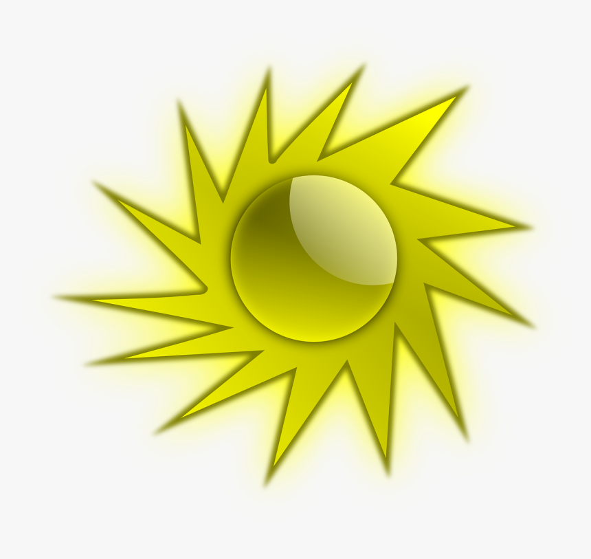 Transparent Spiky Circle Png - Vær Symbol Cool Sol, Png Download ...