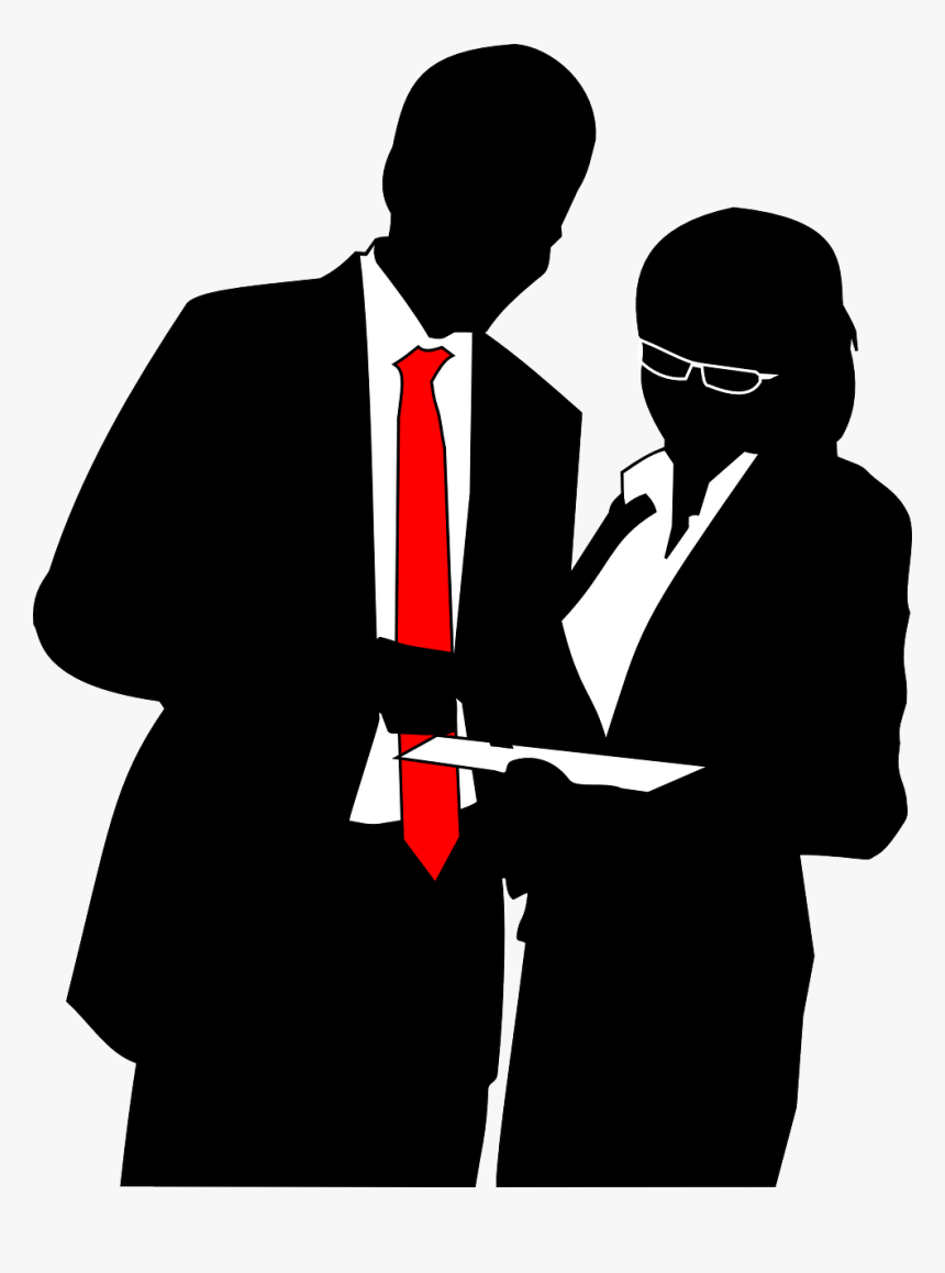 Business Man And Woman Silhouette