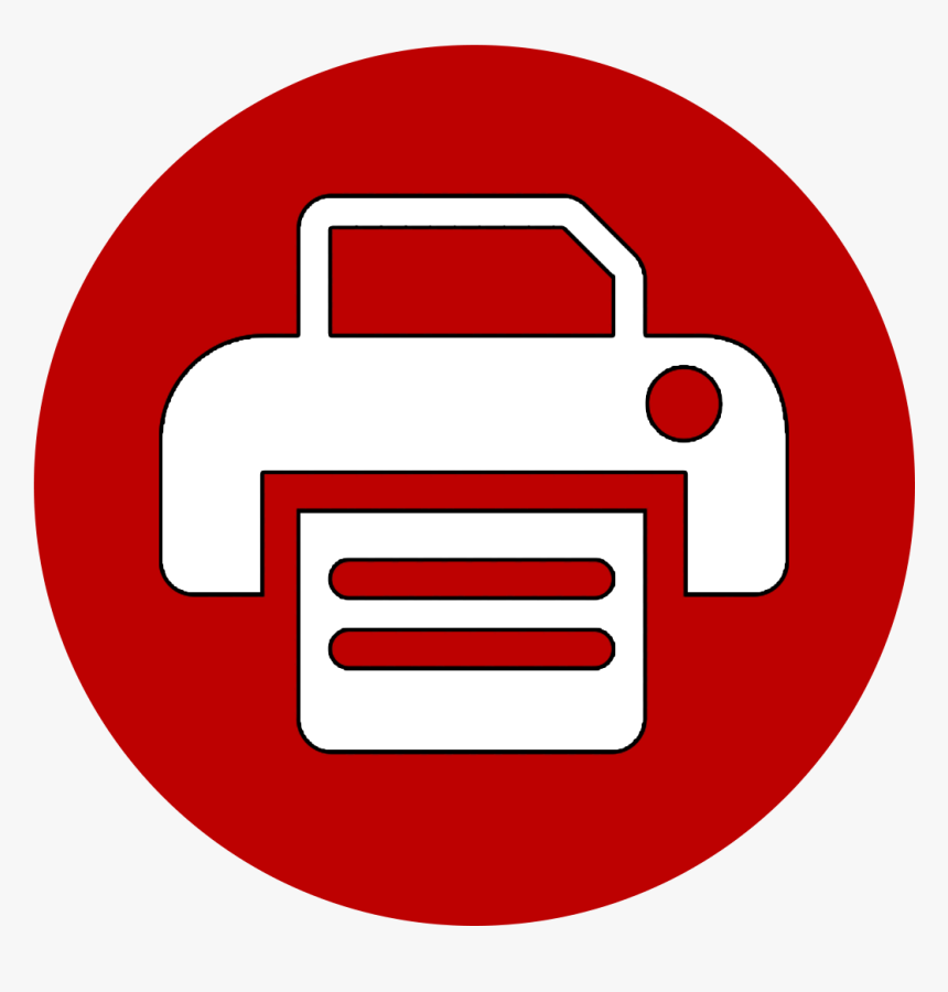 Photo Booth Printer Icon - Red Printer Icon Png, Transparent Png ...