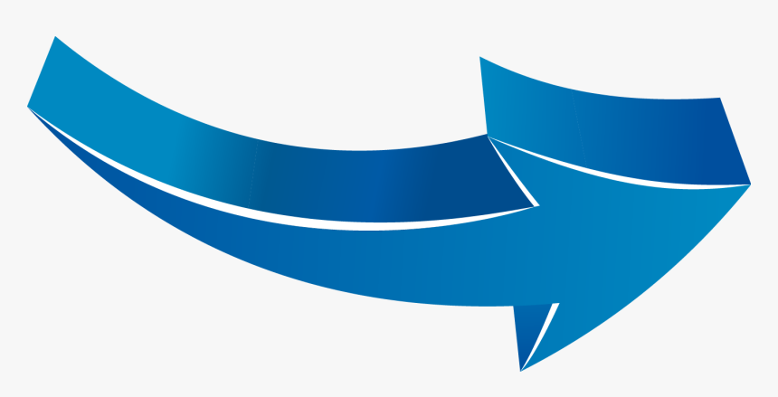 Transparent Angle Clipart - Arrow 3d Blue Png, Png Download ...