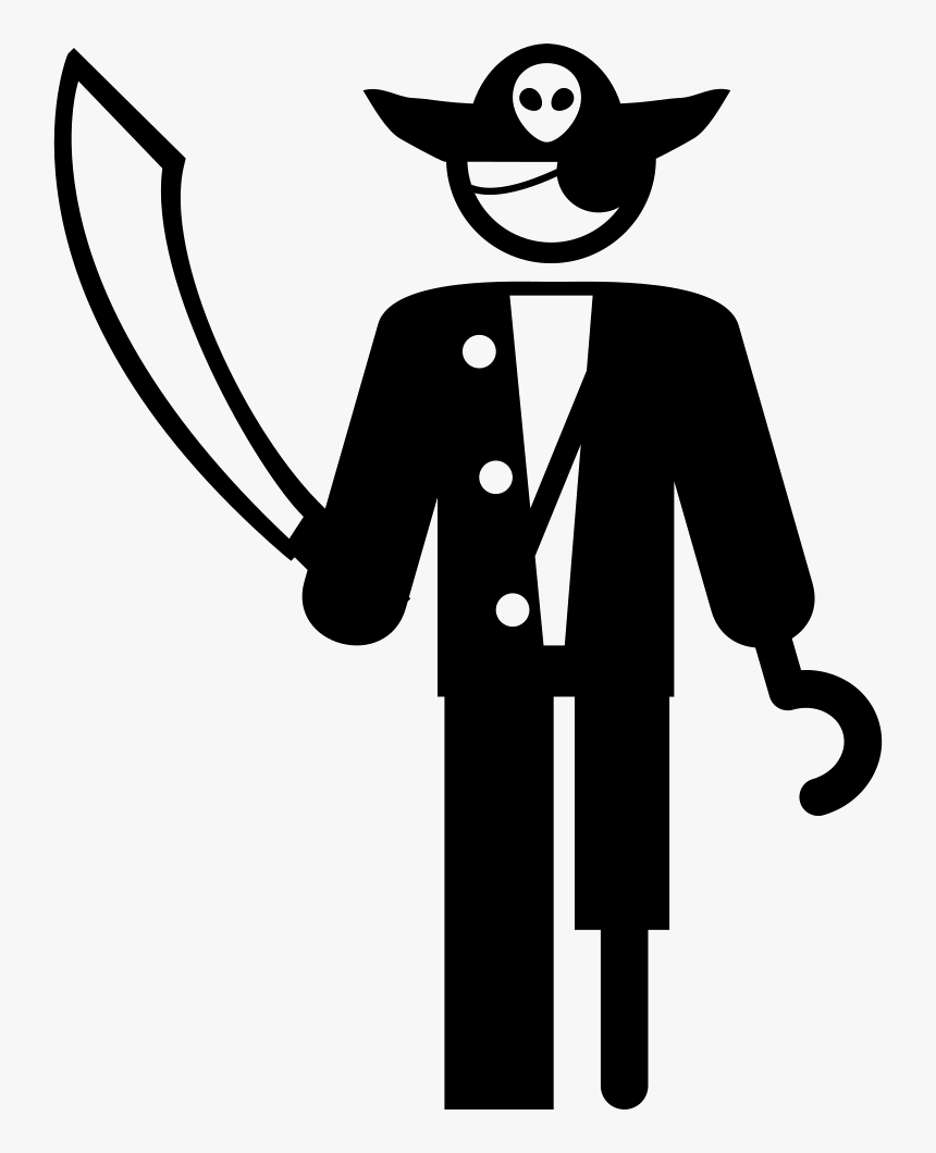 Pirate Captain - Peg Leg Pirate Icon, HD Png Download , Transparent Png ...