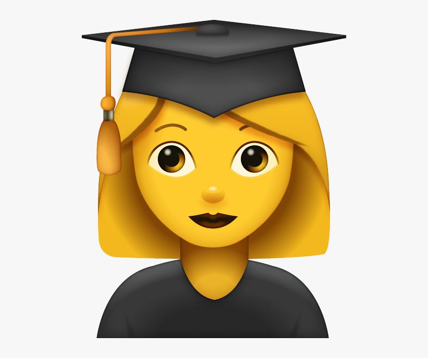 Transparent Girl Walking Png - Iphone Graduation Emoji, Png Download ...
