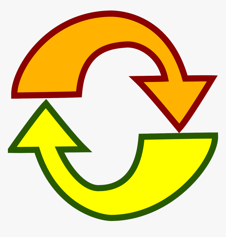 Arrows, Reload, Yellow, Orange, Icon, Symbol - Reread Clipart, HD Png ...