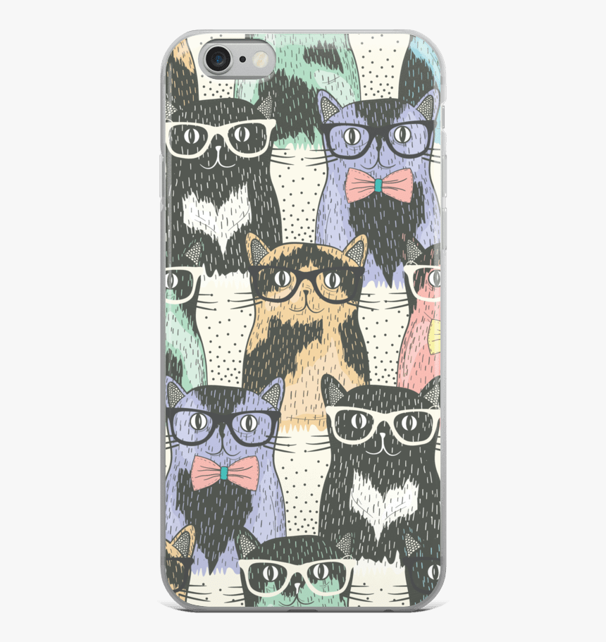 Seamless Pattern Cute Cats Pattern Free, HD Png Download , Transparent ...