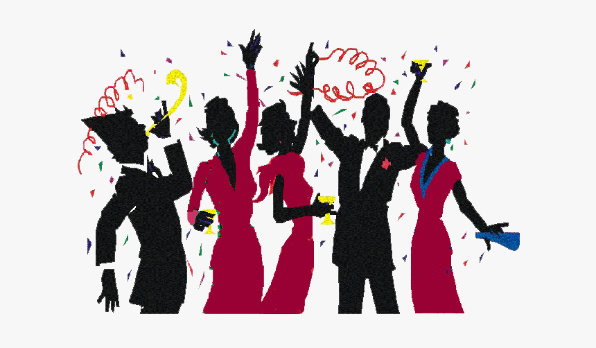 New Year Party Cartoon, HD Png Download , Transparent Png Image - PNGitem