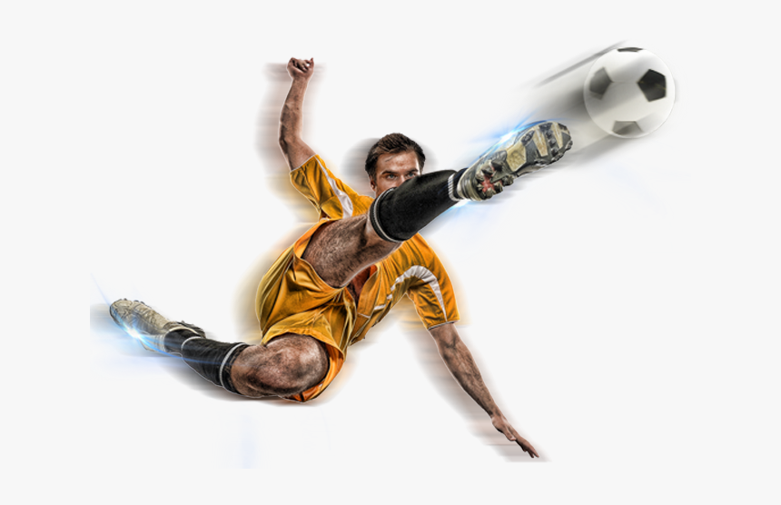 Soccer Player Png For Kids - Soccer Player Kicking A Ball Png ...