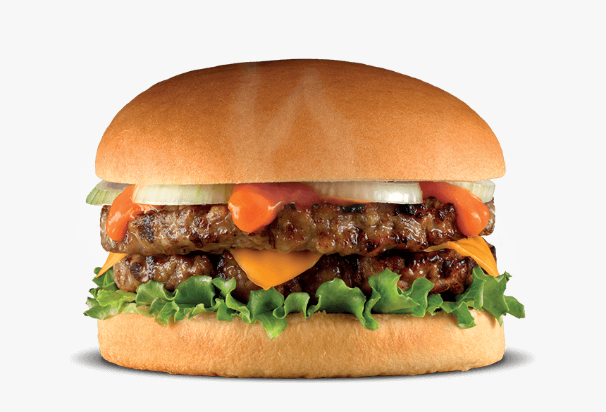 Rustlers Double Decker - Double Burger Png, Transparent Png ...
