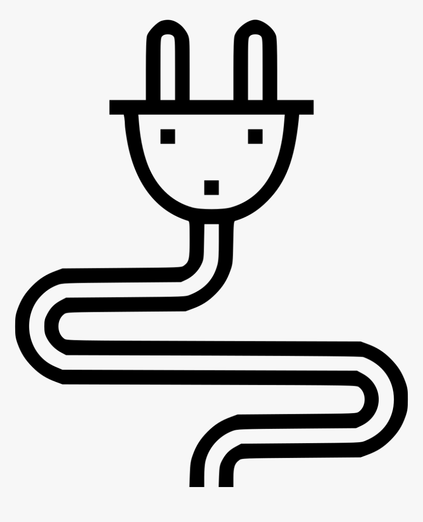 Power Plug - Line Art, HD Png Download , Transparent Png Image - PNGitem