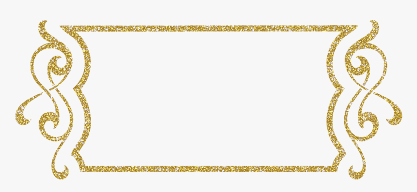 Gold Scrollwork Cliparts - Gold Glitter Frame Png, Transparent Png ...
