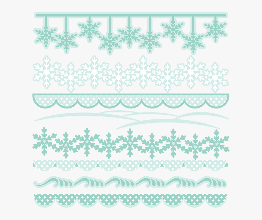 Snowflake Borders Svg Files, HD Png Download , Transparent Png Image ...