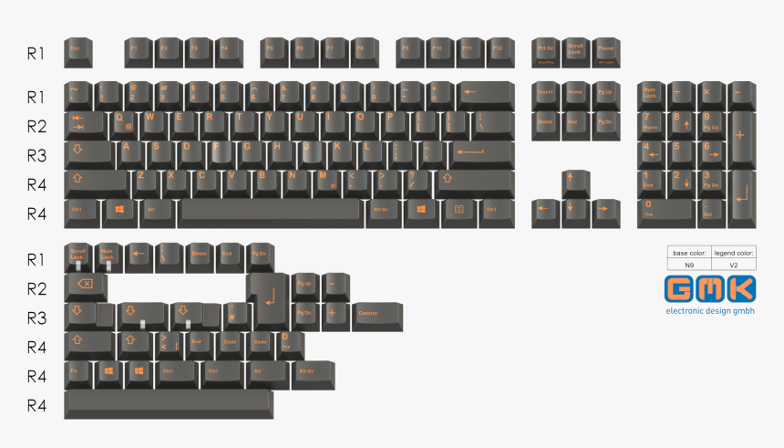Transparent Spacebar Png - Gmk White On Black, Png Download ...