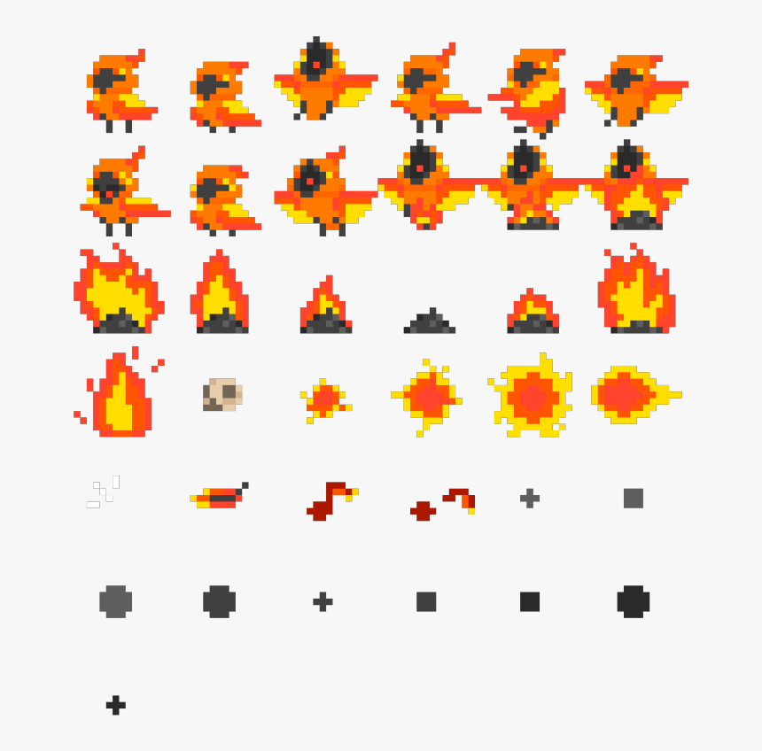 Phoenixspritesheetlarge - Illustration, HD Png Download , Transparent ...