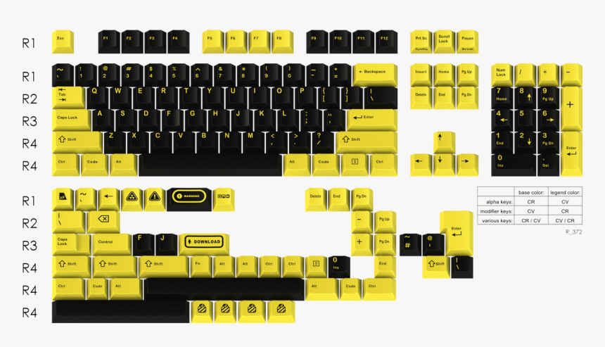 Transparent Spacebar Png - Gmk Yellow, Png Download , Transparent Png ...