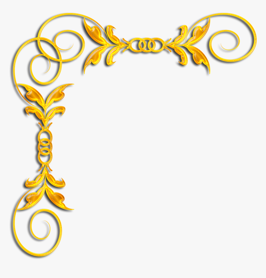 Yellow,text,clip Art,font - Royal Border Design Png, Transparent Png ...