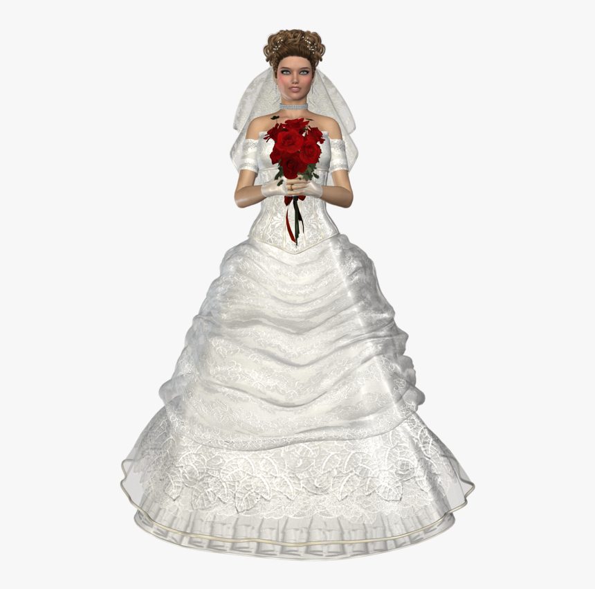 Confidence Drawing Bride Dress - Bride, HD Png Download , Transparent ...