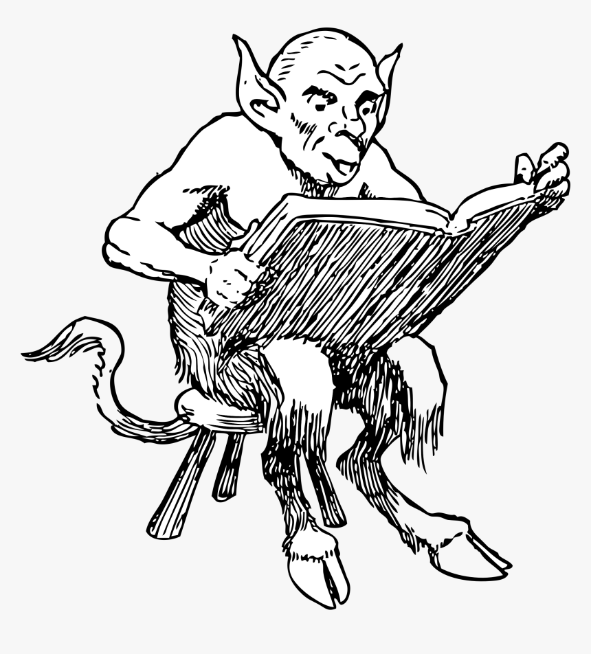 Clip Arts Related To - Demon Reading A Book, HD Png Download ...