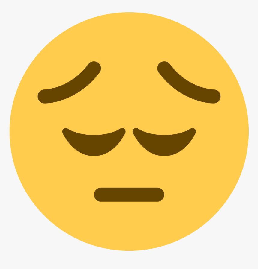 Emoji Smiley Face Smirk - Pensive Emoji Twitter, HD Png Download ...