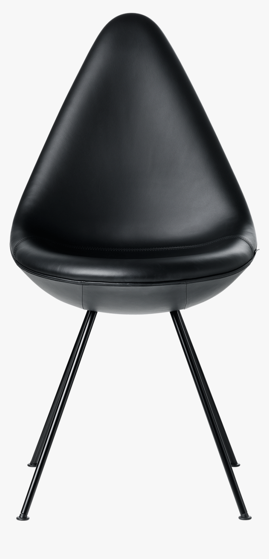 The Drop Chair Arne Jacobsen Black Basic Leather Lacquered - Fritz ...