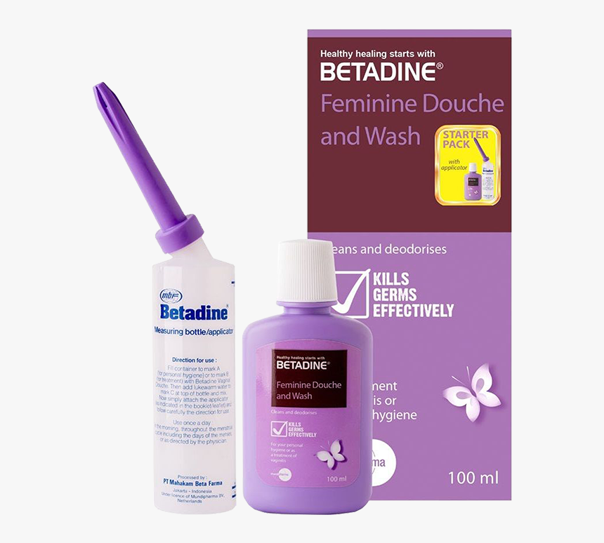 Image Description - Betadine Vaginal Douche Bottle, HD Png Download ...