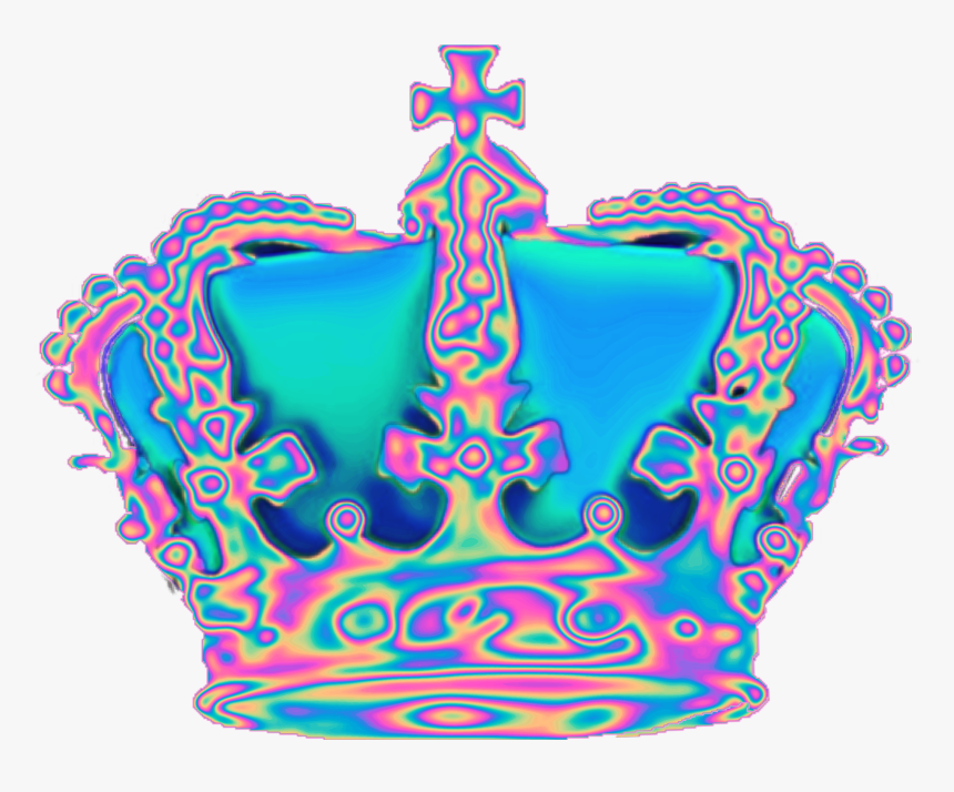 Holo Holographic Tumblr Vaporwave Aesthetic Crown Freet - Aesthetic ...