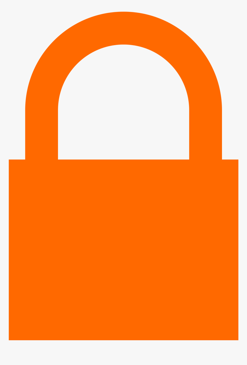 Transparent Padlock Clipart Png - Orange Lock Icon Png, Png Download ...