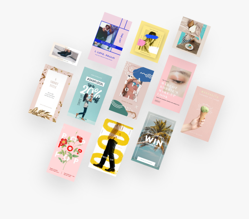 Various Over Templates Laid Out In A Grid - Graphic Design, HD Png ...