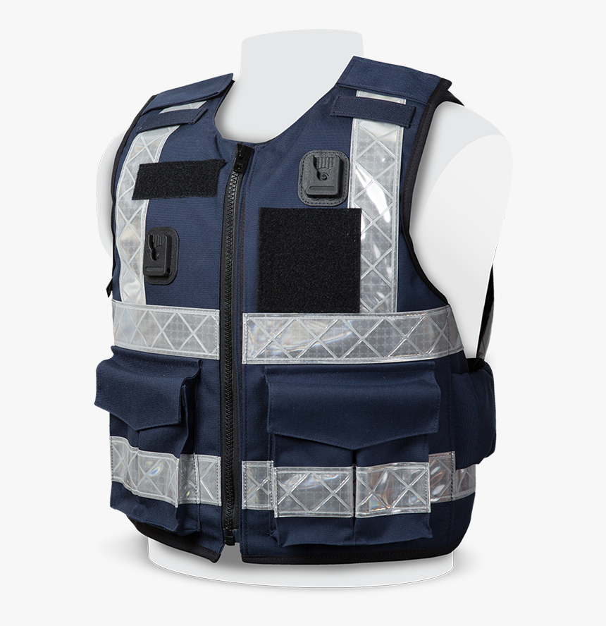 Ppss Stab Proof Vests - Navy Blue Reflective Vest, HD Png Download ...