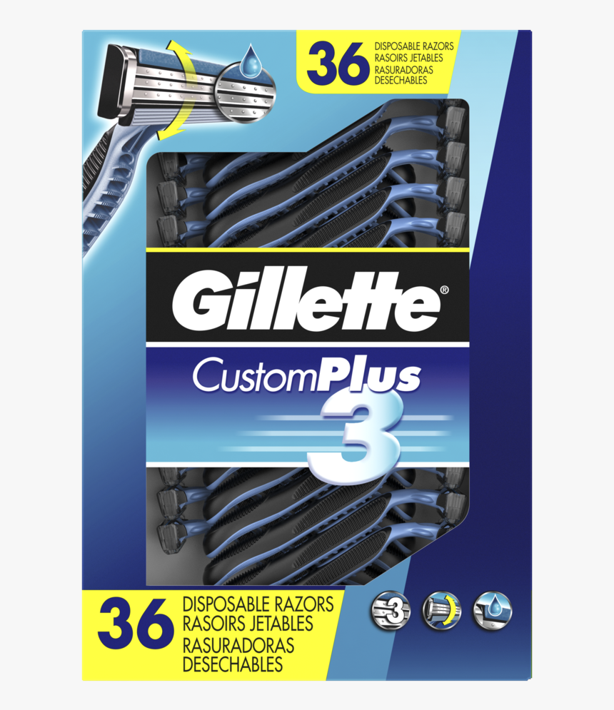 Gillette Custom Plus 3, HD Png Download , Transparent Png Image - PNGitem