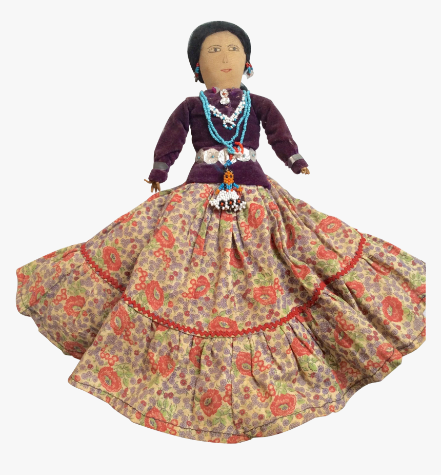Vintage Cloth Native Doll , Png Download - Native American Navajo Dolls ...