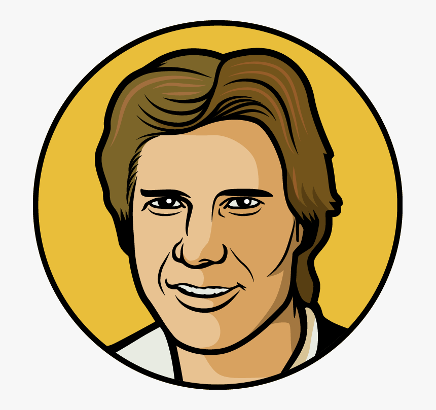 Han Solo Face Comic, HD Png Download , Transparent Png Image - PNGitem