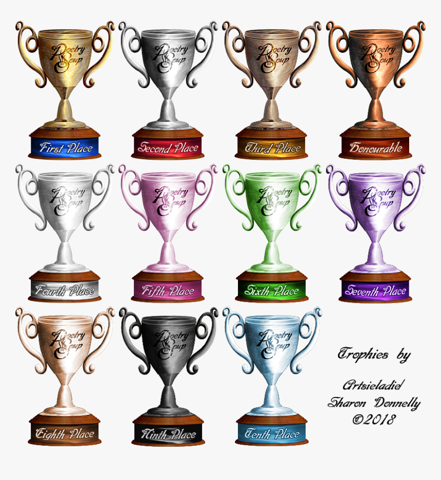 Poetrysoup Trophies By & Copyrighted To Artsieladie - Trophy, HD Png ...