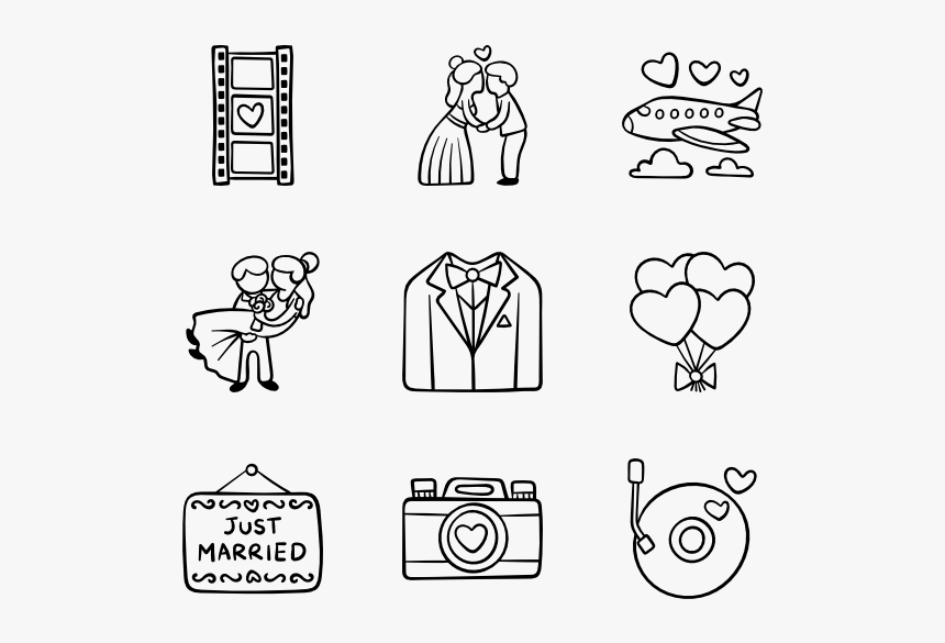 Essential Set - Wedding Icon Transparent Background, HD Png Download ...