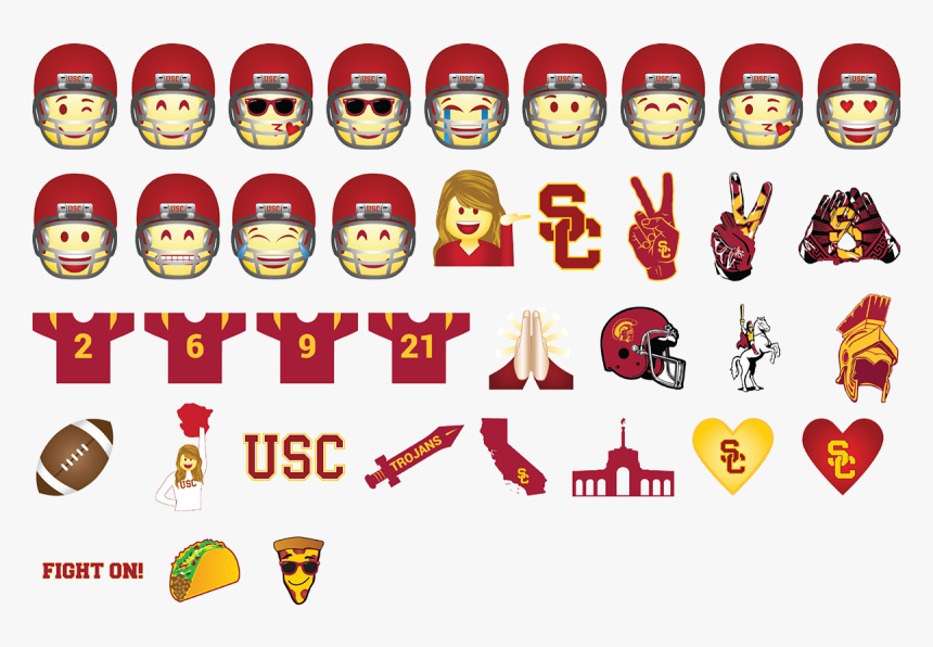 Fight On Emoji Usc, HD Png Download , Transparent Png Image - PNGitem