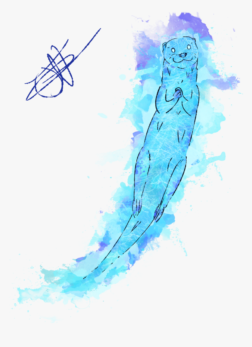 Otter Patronus - Illustration - Otter Patronus Png, Transparent Png ...