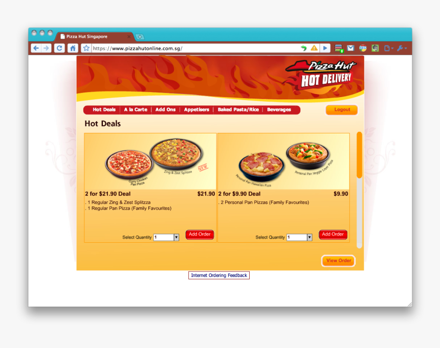 Pizza Hut Order System , Png Download - Pizza Hut Ordering System ...