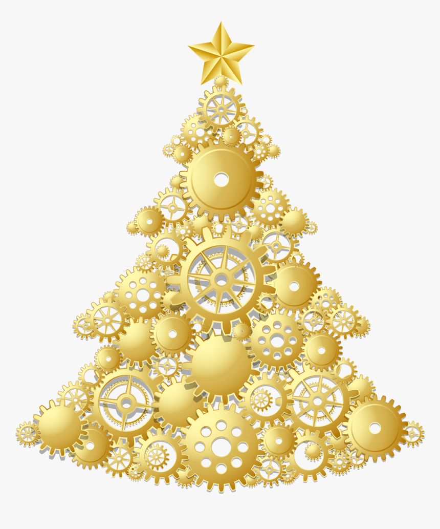 Gold Christmas Tree Png, Transparent Png , Transparent Png Image - PNGitem
