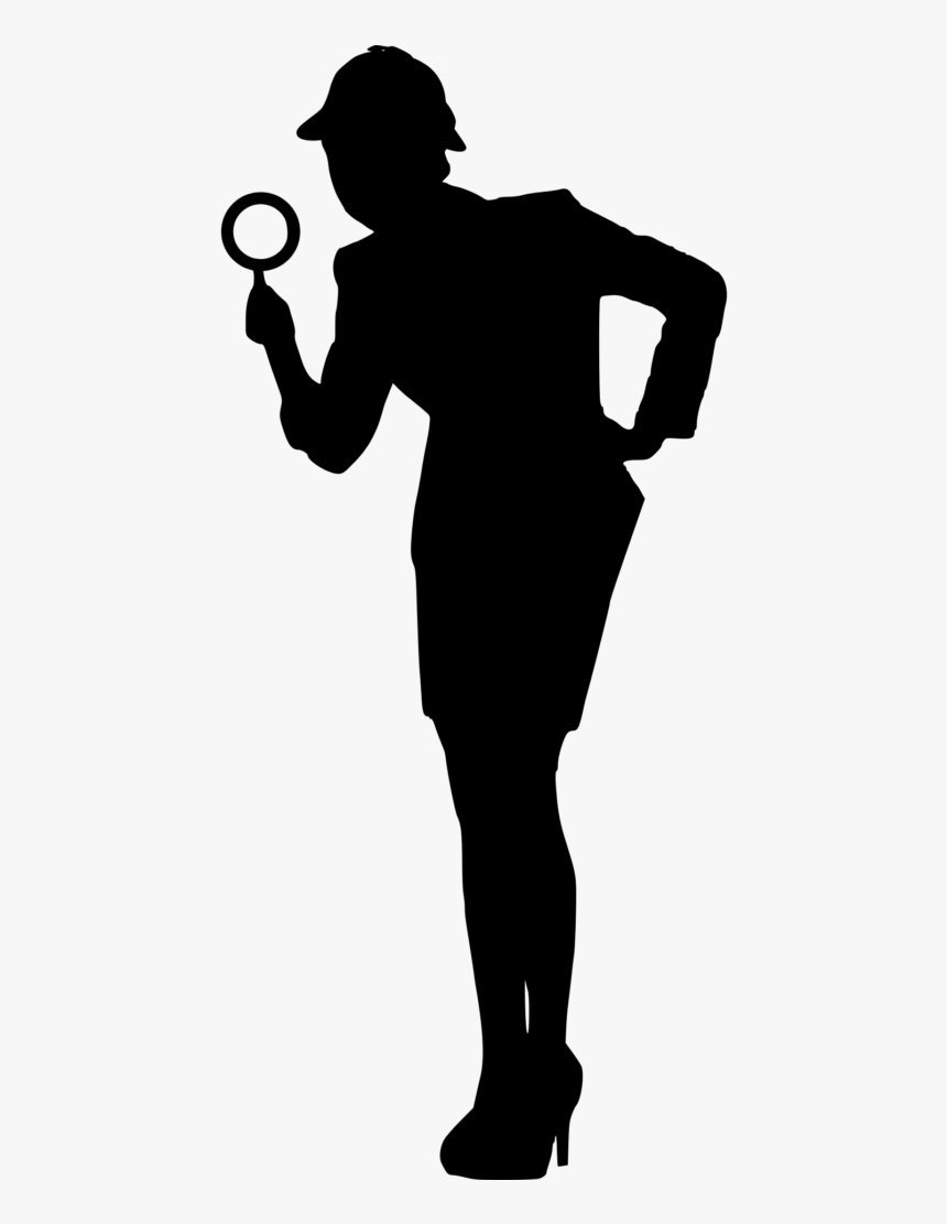 Female Detective - Silhouette Detective Png, Transparent Png ...
