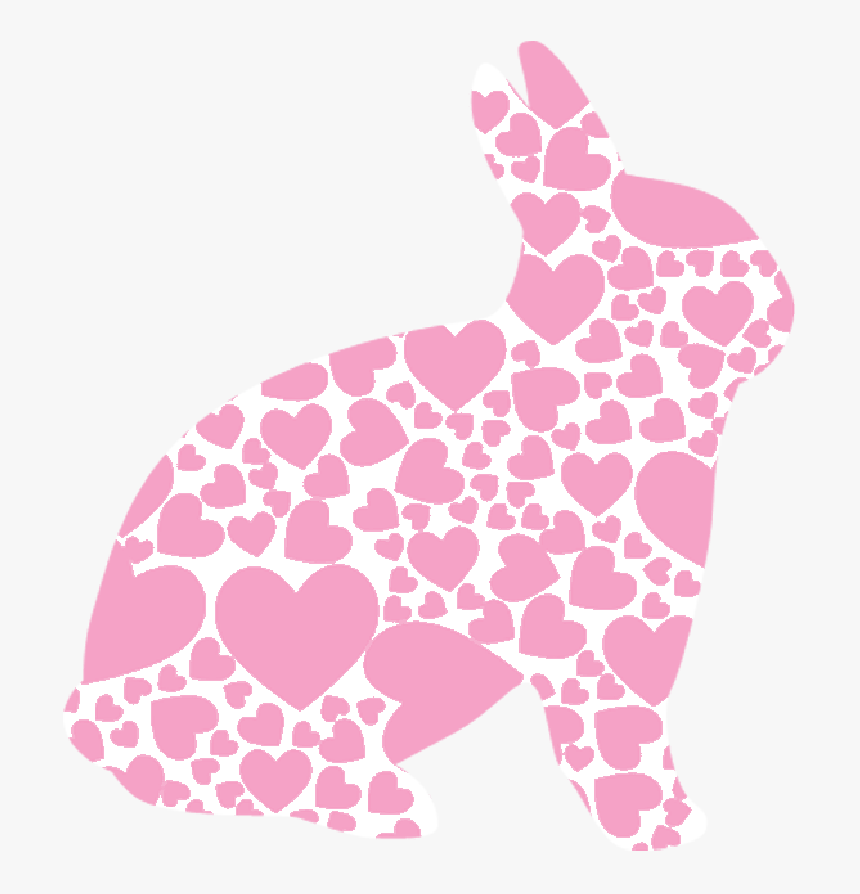 Silhouette, Heart, Pink, Spring, Bunny, Holiday, Easter - Pink Bunny ...