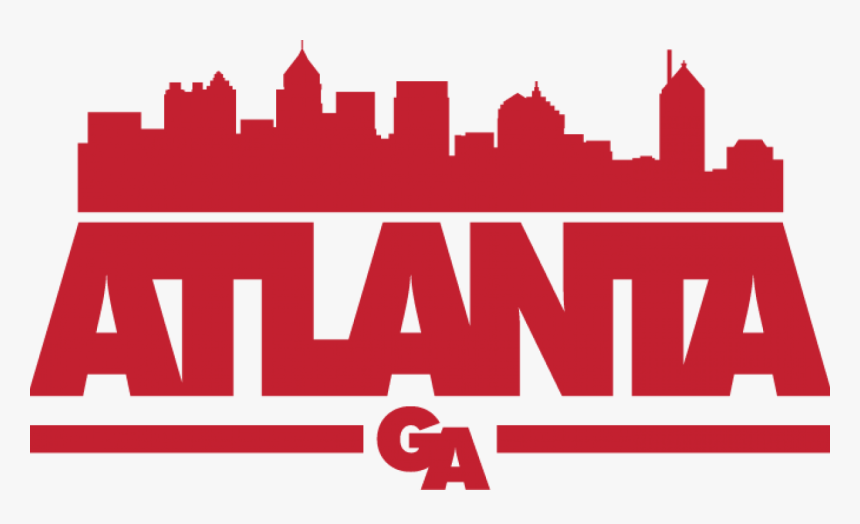 Atlanta Skyline Red - Atlanta Transparent Background, HD Png Download ...