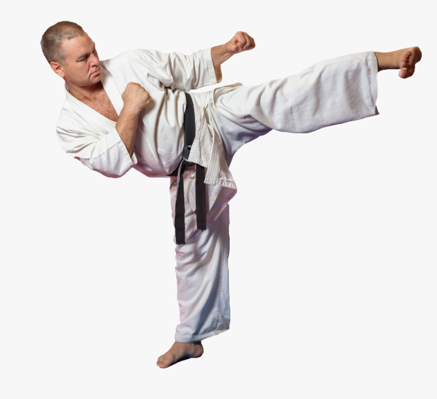 Man Kicking - Karate Kick Position, HD Png Download , Transparent Png ...