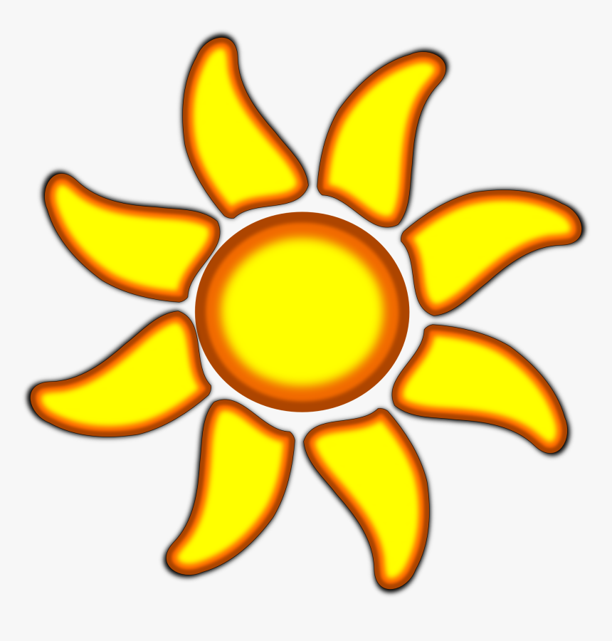 Sun With 8 Rays, HD Png Download , Transparent Png Image - PNGitem
