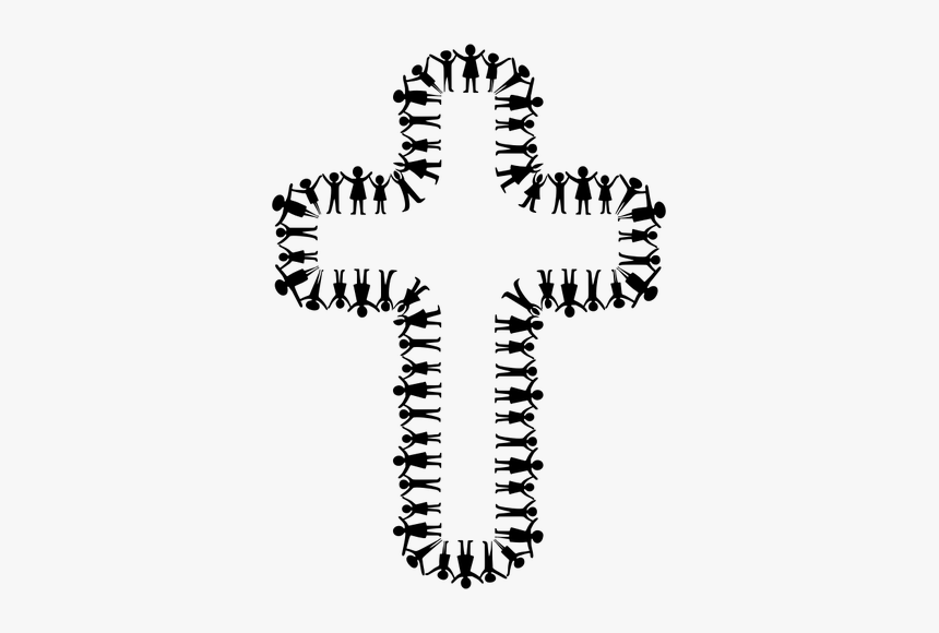 Children In Cross - Cross Clip Art Black And White, HD Png Download ...
