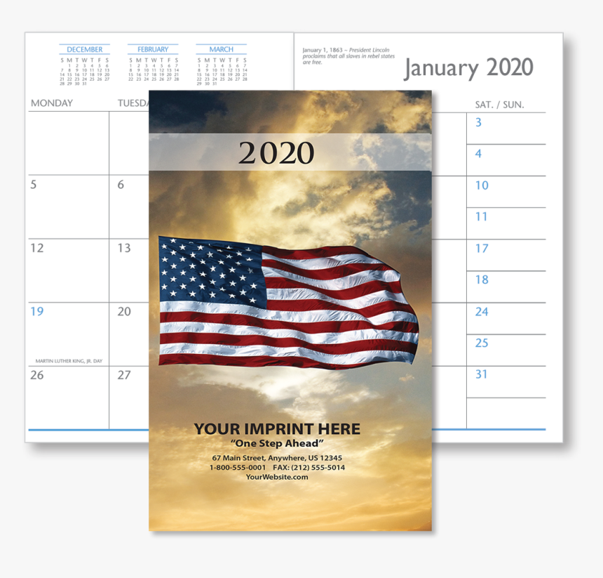 Picture Of American Flag Monthly Pocket Planner - Flag Of The United ...