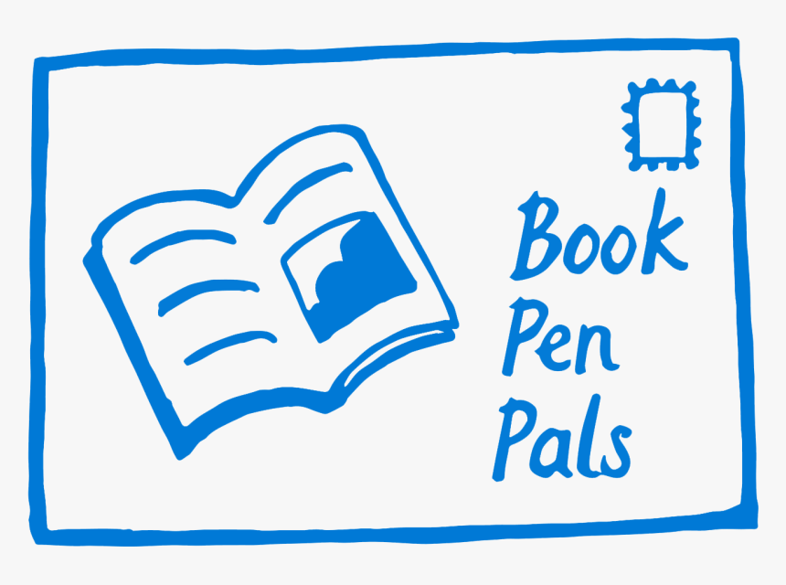 Hand Drawn Logo Of Postcard With A Drawing Of A Book, HD Png Download ...