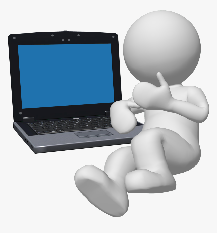 Man With Notebook - 3d Man Laptop Png, Transparent Png , Transparent ...