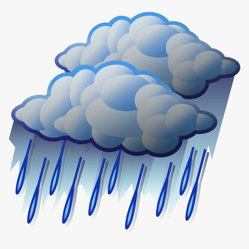 Clipart Rain Rainfall - Heavy Rain Clipart, HD Png Download ...