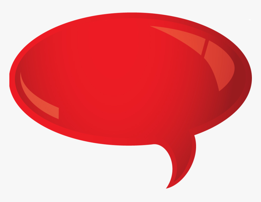 Red Rounded Bubble - Red Talking Bubble, HD Png Download , Transparent ...