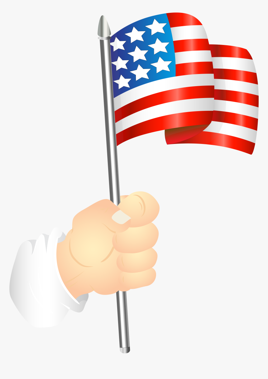 Hand With Us Flag Png Clipart , Png Download - Flag In Hand Png ...